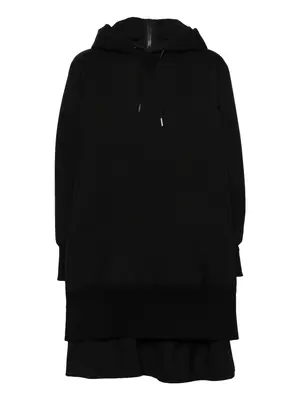 Sacai Layered Cotton Sweatshirt - Black