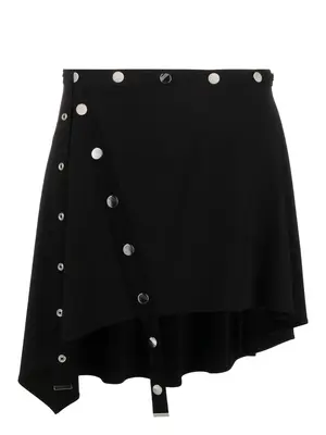 Attico Asymmetric Miniskirt - Black