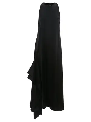 JW Anderson Sleeveless Draped Midi Dress - Black
