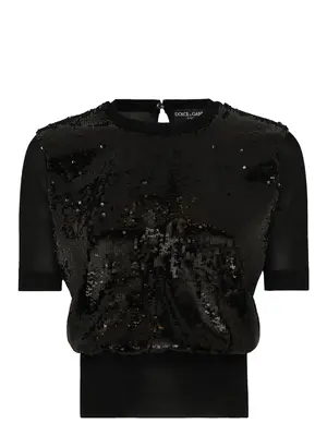 Dolce & Gabbana Sequin-embellished Top - Black