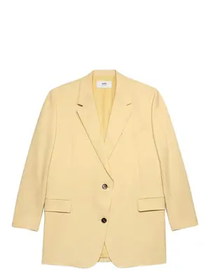 Ami Oversize Virgin Wool Blazer - Yellow