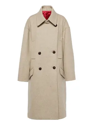 Isabel Marant Fabiola Oversized Wool Coat - Beige