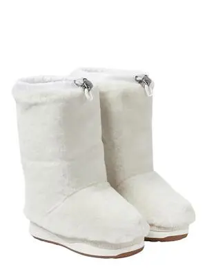 Bogner Les Arcs Shearling Snow Boots - White