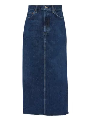 AGOLDE Hilla Denim Maxi Skirt - Blue
