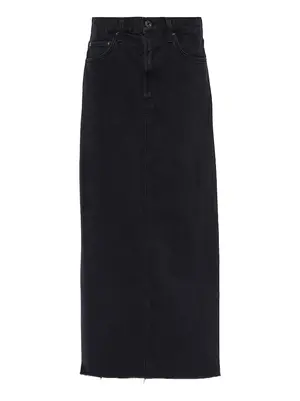 AGOLDE Hilla Denim Maxi Skirt - Black
