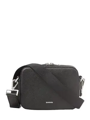 Sandro Saffiano Leather Bag - Black