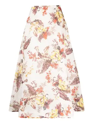 ZIMMERMANN ZIMMERMANN Matchmaker Floral-Print A-Line Skirt