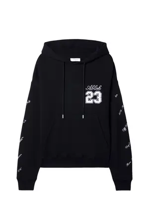 Off-White Logo-embroidered Hoodie - Black