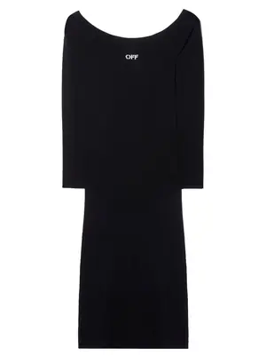 Off-White Off-shoulder Dress - Black