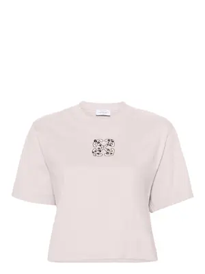 Off-White Bling Leaves Arrow T-shirt - Pink
