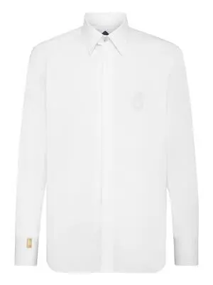 BILLIONAIRE Logo-embroidered Button-up Shirt - White