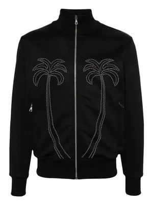 Palm Angels Milano Studded Track Jacket - Black