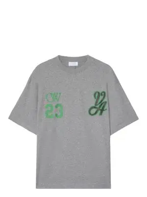 Off-White 23 Varsity Skate Cotton T-shirt - Grey
