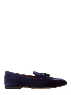 TOD'S Suede Loafers With Tassel Detail - Blue