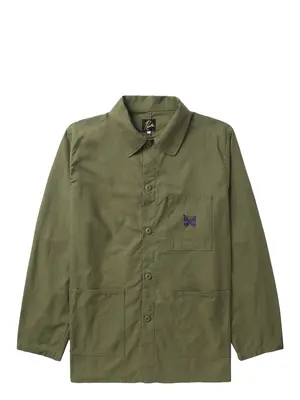Needles Embroidered Cotton Shirt Jacket - Green