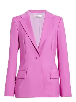 Oscar De La Renta Wool And Mohair-blend Blazer - Bright Pink