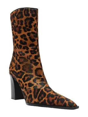 Schutz Raffaela Pointed Toe Bootie - Leopard