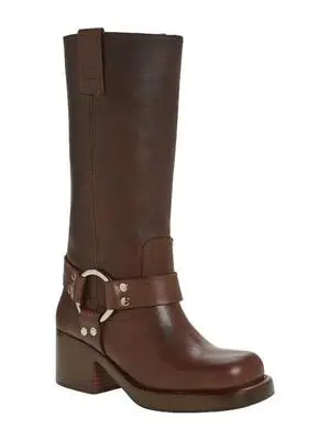 Jeffrey Campbell Reflection Western Boots - Brown Distressed Silver
