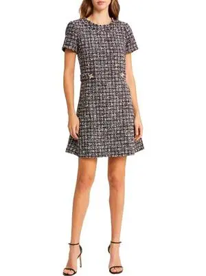 Eliza J Eliza J Bouclé Shift Dress Black