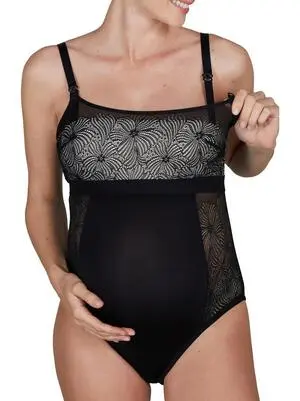CACHE COEUR Dahlia Maternity Nursing Bodysuit - Black