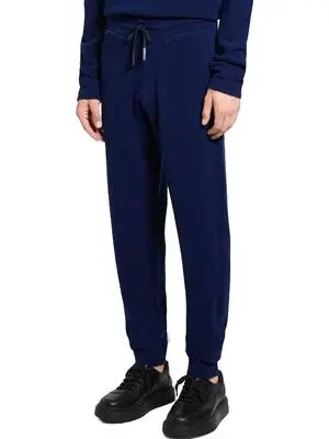 Theory Alcos Merino Wool Blend Drawstring Pants - Blueberry