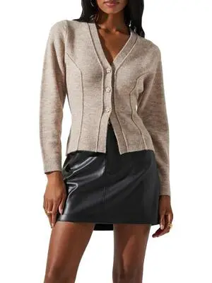 Astr The Label Tamsin Cardigan - Mocha
