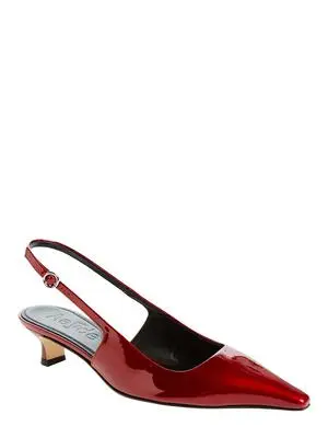 AeydĒ Aeyde Metallic Slingback Pumps Red Metallic