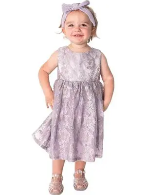 POPATU Sleeveless Lace Dress - Purple