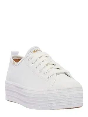 KEDS® Triple Up Leather Sneakers - White Leather
