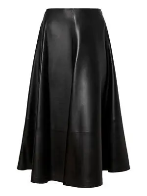 Altuzarra Varda A-line Leather Skirt - Black