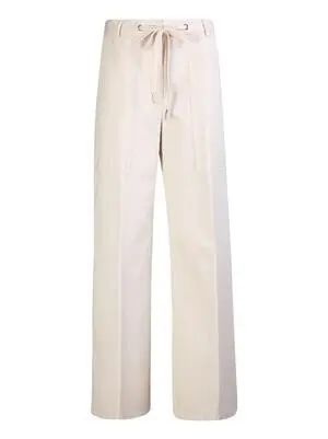 Moncler Cotton Drill Tailored Trousers - White