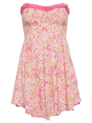 Poupette St Barth Claire Floral Strapless Minidress - Multicoloured