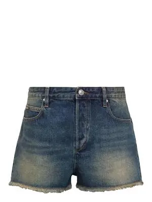 Isabel Marant Lesia Mid-rise Denim Shorts - Blue