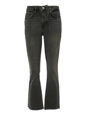 FRAME Le Crop Mini Boot High-rise Bootcut Jeans - Black