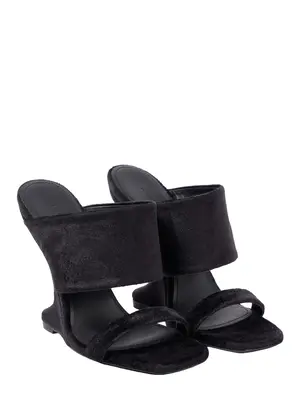 RICK OWENS Rick Owens Cantilever Suede Mules