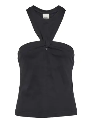 Isabel Marant Zineba Cotton Jersey Top - Black