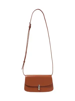 THE ROW Sofia Leather Crossbody Bag - Brown