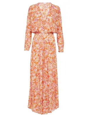Poupette St Barth Ilona Floral-print Midi Dress - Pink