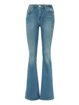 FRAME Le High Flare High-rise Flared Jeans - Blue