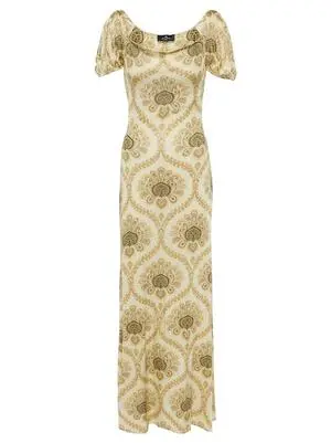 Etro Printed Gown - Gold
