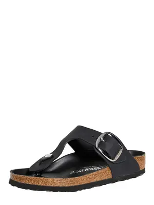 BIRKENSTOCK Gizeh Big Buckle Thong Sandals - Black