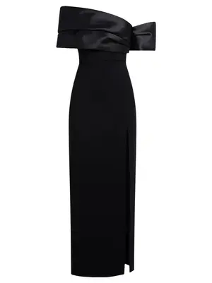 Solace London Alexis Off-shoulder Maxi Dress - Black