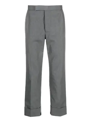 Thom Browne Cropped Straight-leg Trousers - Grey