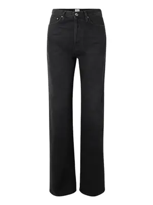 TOTEME High-rise Straight-leg Jeans - Black