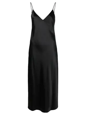 JOSEPH Clea Silk Satin Dress - Black