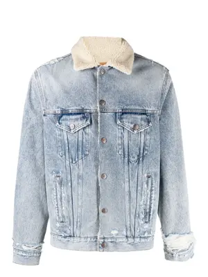 MAISON MARGIELA Distressed Denim Jacket - Blue