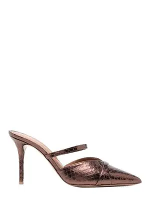 MALONE SOULIERS Frankie 85mm Leather Mules - Brown