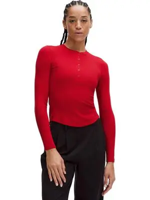 Lululemon Long-sleeve Henley - Oxford Red
