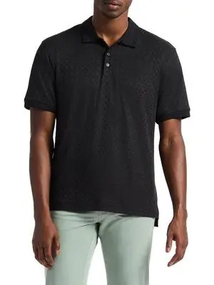 Robert Graham Elias Basket Weave Polo - Black