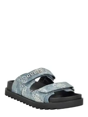 Guess Two-Strap Sandal Medium Blue